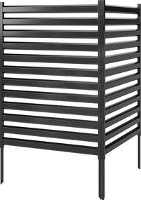 Outsunny zahradní plot 2 panely 152 × 91 cm – kovový panel pro soukromí s nosníky a krytkami, zapojovací dekorativní panely odolné proti korozi, bez k