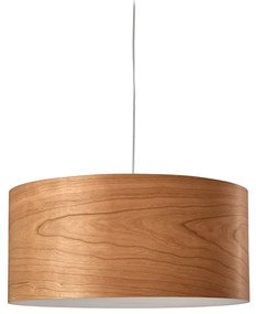 Válcové svěšené svítidlo z dřevěné dýhy Gea  Válcové svěšené svítidlo z dřevěné dýhy Gea Dekor: Přírodní třešňové dřevo, Průměr: 420 mm