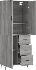 Skříň highboard šedá sonoma 69,5 x 34 x 180 cm kompozitní dřevo 3195921