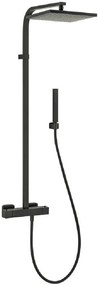 Sapho Dimy - Sprchový set 250x250 mm s termostatem, černá mat DM322BL