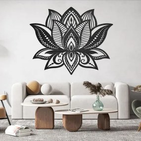 Dřevěný obraz lotosový květ - elegantní mandala světla | SENTOP PR0466