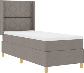 Postel s boxspringem s čelo Taupe 80 x 200 cm textil 3341865