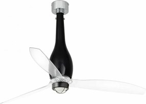 FARO 32002-10 ETERFAN M LED, černá/transparentní, stropní ventilátor s DC motorem - FARO