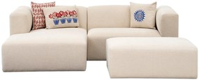Hanah Home Rohová pohovka LINDEN MINI levá krémová