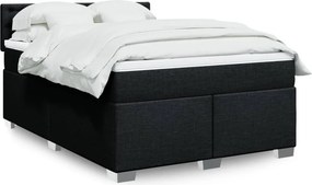 Box spring postel s matrací černá 140 x 190 cm textil 3285899