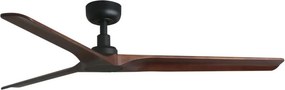 FARO 33809 HEYWOOD L stropní ventilátor, černá/tmavé dřevo s DC motorem - FARO