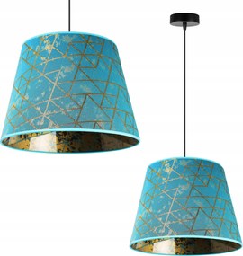 Závěsné Stropní Svítidlo Glamour Lustr Jednoduchá Do Obývacího Pokoje Stínidlo Zlaté