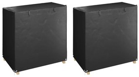 Plachty na zahradní houpačku 2 ks 8 oček 125x90x135/165 cm PE 3155381