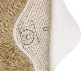 Vlnený koberec Woolly - Sheep Beige, 75x110 tvar kožušiny, béžová, obývacia izba, Lorena Canals