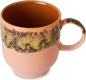 Růžovo-hnědý hrnek Coffee 70s Lush - 10*7*8cm / 250 ml