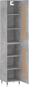 Skříň highboard betonově šedá 34,5x34x180 cm kompozitní dřevo 3200437