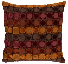 Červeno-oranžový polštář Dutchbone Ottava, 45 x 45 cm