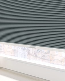 Plisé roleta na míru Honeycomb barva modrá látka reflexní, zatemňovací