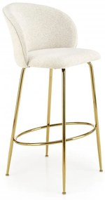 Barová židle- H116- Krémová/ Zlatá
