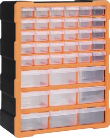 vidaXL Organizér s 39 zásuvkami 38 x 16 x 47 cm [147586] Barva: oranžová a černá