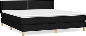 Box spring postel s matrací černá 180x200 cm textil 3130211