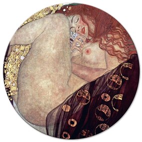 Kulatý obraz Gustav Klimt - Danae - malovaný akt zobrazující ležící ženu