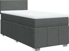 Box spring postel s matrací tmavě šedá 80 x 200 cm textil 3289189