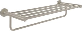 Villeroy & Boch Elements Tender - Držák ručníku s poličkou, délka 60 cm, matný kartáčovaný nikl TVA15100600064