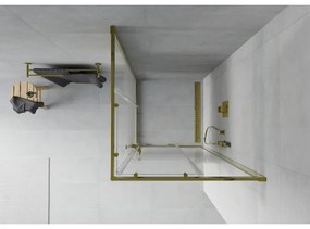 Mexen Rio čtvercový sprchový kout 80 x 80 cm, Průhledné, Zlatá - 860-080-080-50-00