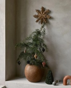 Sada 2 ks vánočních závěsných dekorací Broste CHRISTMAS MIX - hnědá