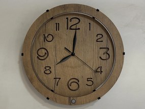Li-Go "Velké číslice" světelné hodiny s powerbankou a pohybovým čidlem/dub velikost svítidla/hodin: 31 cm