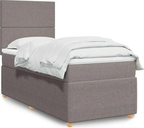 Box spring postel s matrací taupe 100 x 200 cm textil 3294264
