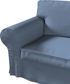 Potah na pohovku IKEA Ektorp 2-místná s lenoškou barva modrá látka pletený vzor