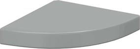 Plovoucí rohové police 2 ks šedé vysoký lesk 25x25x3,8 cm MDF 323893