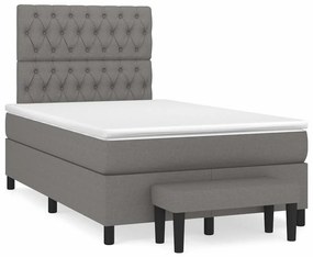Box spring postel s matrací tmavě šedá 120x190 cm textil 3270377