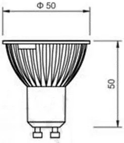 T-LED LED bodová žárovka 3,5W GU10 230V Barva světla: Studená bílá 7128