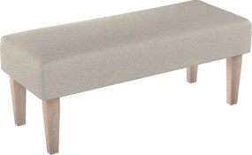 Dlouhá lavička 100x40cm barva béžová látka pletený vzor