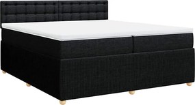 Box spring postel s matrací černá 200x200 cm textil 3289879
