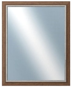 DANTIK - Zarámované zrcadlo - rozměr s rámem cca 40x50 cm z lišty TAIGA hnědá (3107)