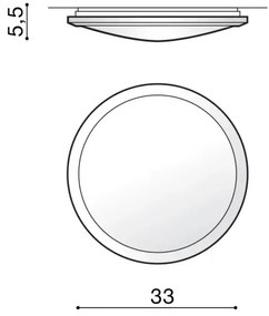 LED stropní svítidlo Junona 33 3000K chrom