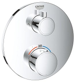 Grohe Grohtherm - Podomítkový termostat pro 2 spotřebiče, chrom 24076000