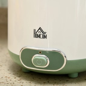 HOMCOM Přístroj na jogurt, 1,5 l jogurtovač s cedníkem, víkem, 20 W jogurtovač pro řecký jogurt, pro 3–5 osob, 19,5x17,5x21,4 cm, bílá
