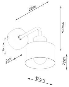 Nástěnné svítidlo Savar, 1x černé kovové stínítko
