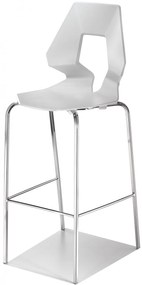 GABER - Barová židle PRODIGE - nízká, bílá/chrom