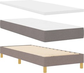 Postel s boxspringem s čelo Taupe 80 x 200 cm textil 3340245