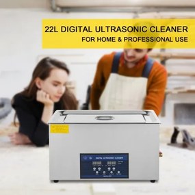 Dvoufrekvenční ultrazvukový čistič 22 l s ohřívačem brýlí na šperky
