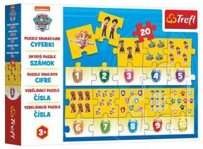 Trefl Vzdělávací puzzle Čísla Tlapková patrola 20 dílků