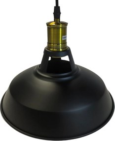 Závěsná lampa Simple Black, černé kovové stínítko