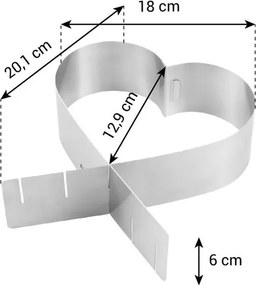 TESCOMA Nastavitelná forma na dort srdce DELÍCIA