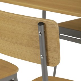 Jídelní set s 4 židlemi AUT-O2156 OAK, mdf, divoký dub (110 x 70) cm hnědá