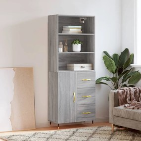 Skříň highboard šedá sonoma 69,5 x 34 x 180 cm kompozitní dřevo 3189427