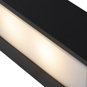 Designová obdélníková nástěnná lampa černá 25 cm - Houx