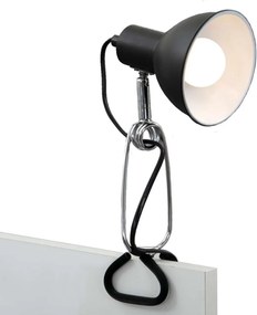 Briloner 2790-015 - Lampa s klipem FIX 1xE14/8W/230V černá/lesklý chrom