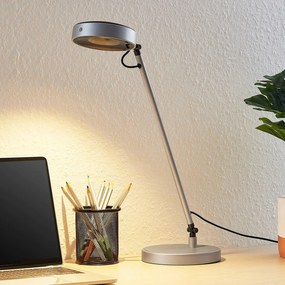 Lucande Vilana LED stolní lampa, stříbrná