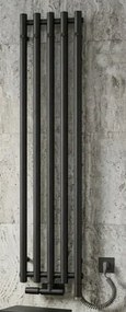 HANGER elektrický 140x32, černý mat, s topnou tyčí ONE